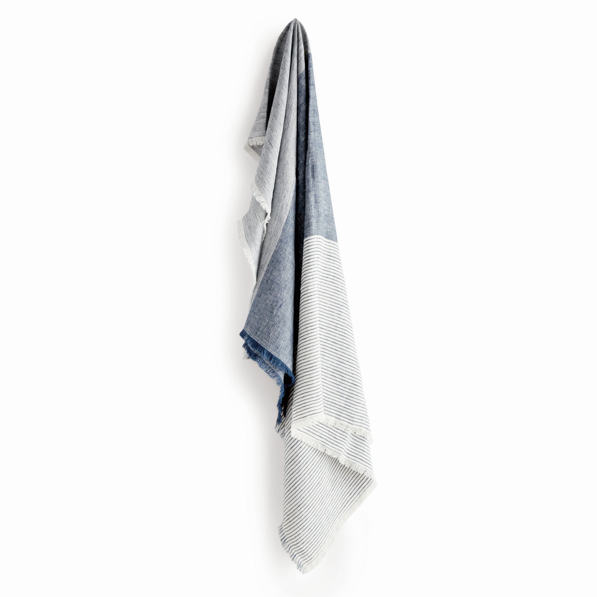 Leon Linen Throw | Hamptons Blue